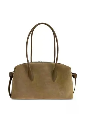 Yuzefi Brioche Duffle Suede Shoulder Bag - Brown
