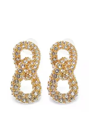 Isabel Marant Étoile Crystal-embellished Chain-link Earrings - Gold