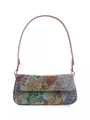 Kurt Geiger Pickle Crystal-embellished Shoulder Bag - Grey
