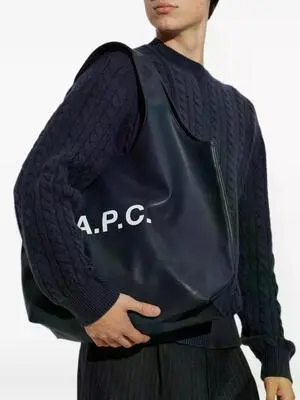 A.p.c. Ninon Logo-print Tote Bag - Blue
