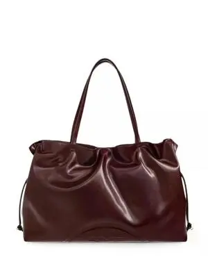 Tory Burch Ella Logo-debossed Tote Bag - Brown