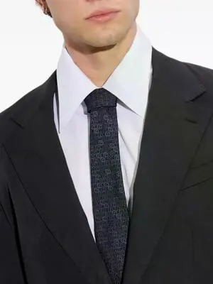 Giorgio Armani Logo-pattern Silk Tie