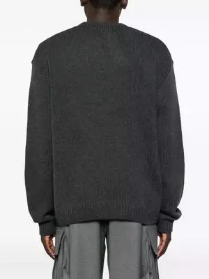 A.p.c. Logo Intarsia Crewneck Sweater - Grey