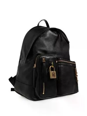Balmain Padlock-detail Leather Backpack