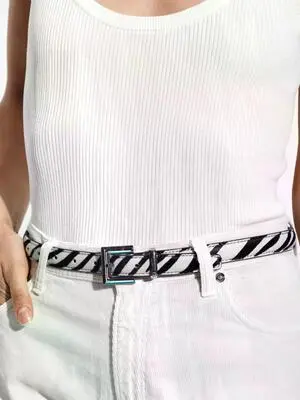 ANINE BING Nicola Zebra-print Belt