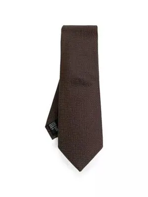 Giorgio Armani Micro-pattern Tie - Brown