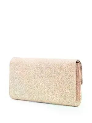 JIMMY CHOO Glitter-detail Envelope Clutch Bag - Gold