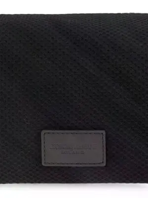 Giorgio Armani Logo-patch Cosmetic Bag - Black