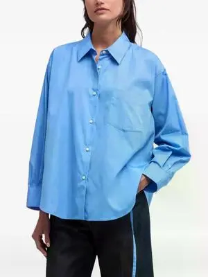 Aspesi Curved-hem Shirt - Blue