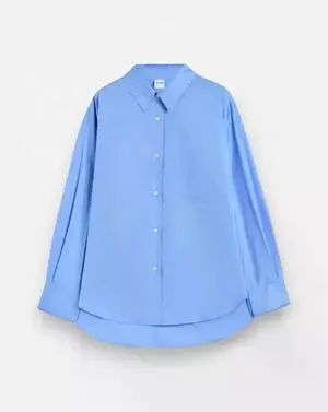 Aspesi Curved-hem Shirt - Blue