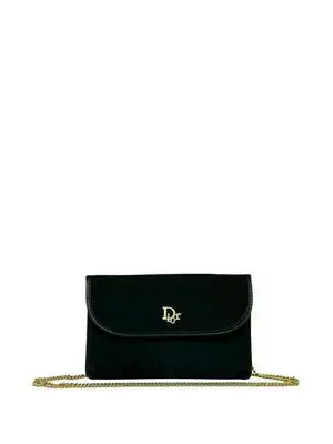 Dior 20th Century Diorissimo Trotter Canvas Chain Shoulder Bag - Black