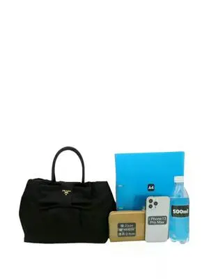 Prada 2000-2013 Tessuto Fiocco Bow Tote Bag