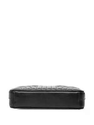 Prada Mini Soft Calf Impunture Diagramme Double Zip Crossbody Bag - Black