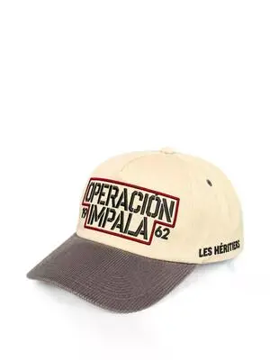 LES HÉRITIERS Logo Embroidered Corduroy Brim Cap