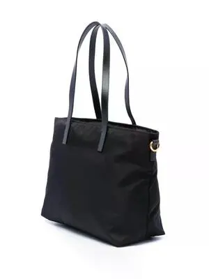 Prada 2013-2026 Saffiano Trimmed Tessuto Satchel - Black