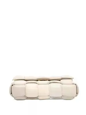 Bottega Veneta Nappa Intrecciato Padded Chain Cassette Satchel - White