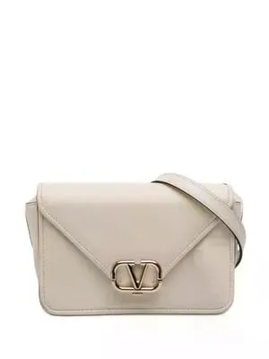 Valentino Garavani 2018-2026 Leather Vlogo Crossbody Bag - Brown