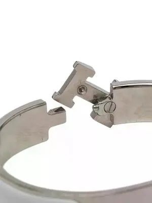 Hermès Enamel And Palladium-plated Metal Clic H Bracelet Pm