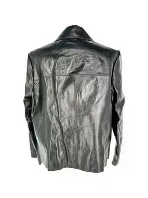 AMI Paris Single-breasted Leather Blazer
