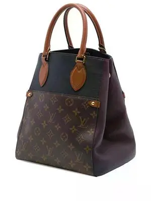 LOUIS VUITTON Monogram Canvas Fold Tote Mm Satchel - Brown