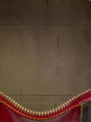 Fendi Zucca Trimmed Coated Canvas Mixed Media Boston Bag