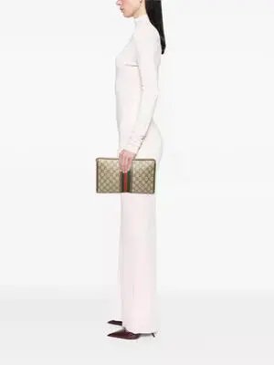 Gucci Ophidia Gg Supreme Web Clutch Bag