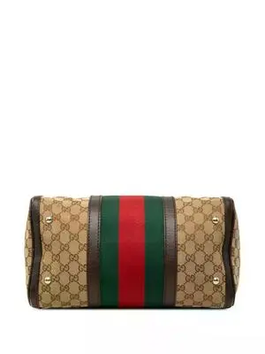 Gucci Medium Gg Canvas Web Joy Boston Bag Satchel - Neutrals