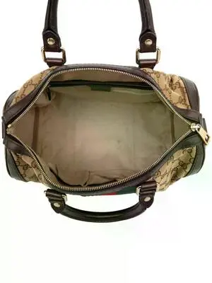 Gucci Medium Gg Canvas Web Joy Boston Bag Satchel - Neutrals