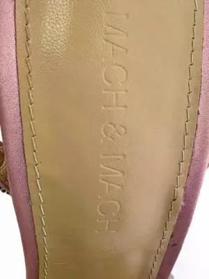 Mach & Mach Double Bow Ankle Strap Pumps - Pink