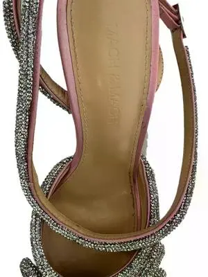 Mach & Mach Double Bow Ankle Strap Pumps
