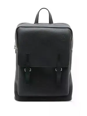 Loewe 2010-2026 Leather Military Backpack - Black