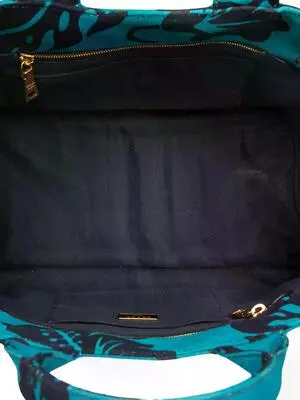 Prada Canvas Hawaii Tote Satchel - Blue