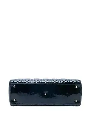 Dior Patent Cannage Lady Satchel - Blue