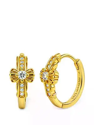 VELORA VIE Celestine Cross-motif Earrings - Gold