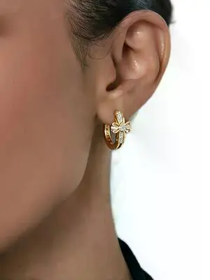 VELORA VIE Celestine Cross Motif Earrings