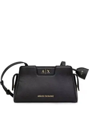 Armani Exchange Logo-plaque Shoulder Bag - Black