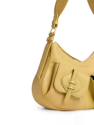 COCCINELLE Mavery Grained Leather Small Shoulder Bag - Yellow