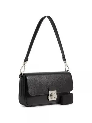 COCCINELLE C-me Grainy Leather Medium Shoulder Bag - Black