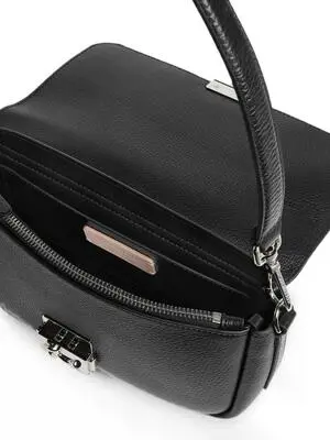 COCCINELLE Medium Grainy Leather Shoulder Bag - Black