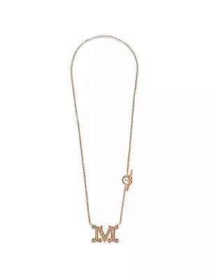 Max Mara Stilla Crystal-embellished Necklace - Pink