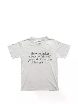 PRAYING Slogan-print T-shirt