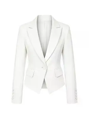 Veronica Beard Single-breasted Peak-lapel Blazer - White