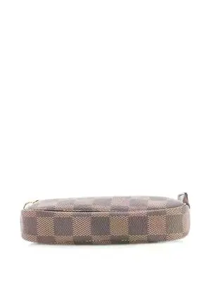 LOUIS VUITTON Pochette Accessoires Damier Mini Clutch Bag - Brown
