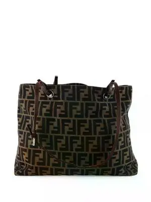 Fendi Vintage Zucca Canvas Large Tote Bag - Brown