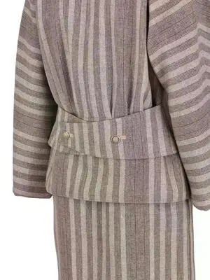 Versace Striped Wool Skirt Suit
