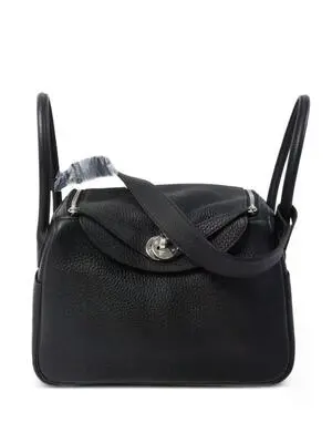 Hermès 26 Lindy Two-way Calfskin Tote Bag - Black