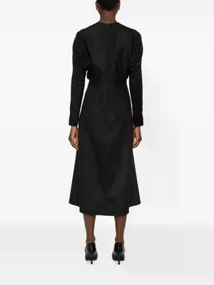 Victoria Beckham Long-sleeve Midi Dress - Black