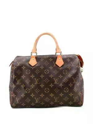 LOUIS VUITTON Speedy Monogram Canvas 30 Satchel - Brown