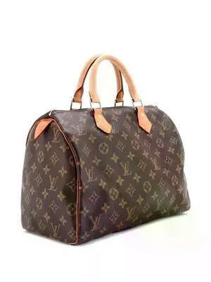 LOUIS VUITTON Speedy Monogram Canvas 30 Satchel - Brown