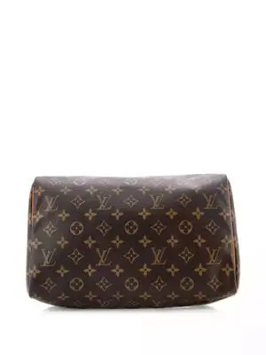 LOUIS VUITTON Speedy Handbag Monogram Canvas 30 Satchel - Brown